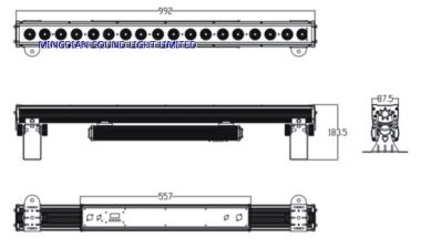 LED Wash PIXEL Bar 18x10W